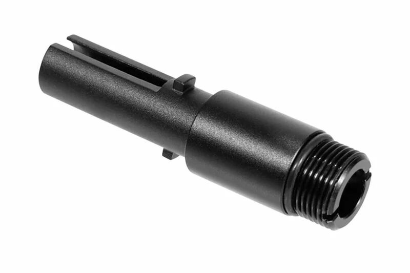 Outer barrel and 14 mm CCW adapter for Tokyo Marui MP7A1 Laylax